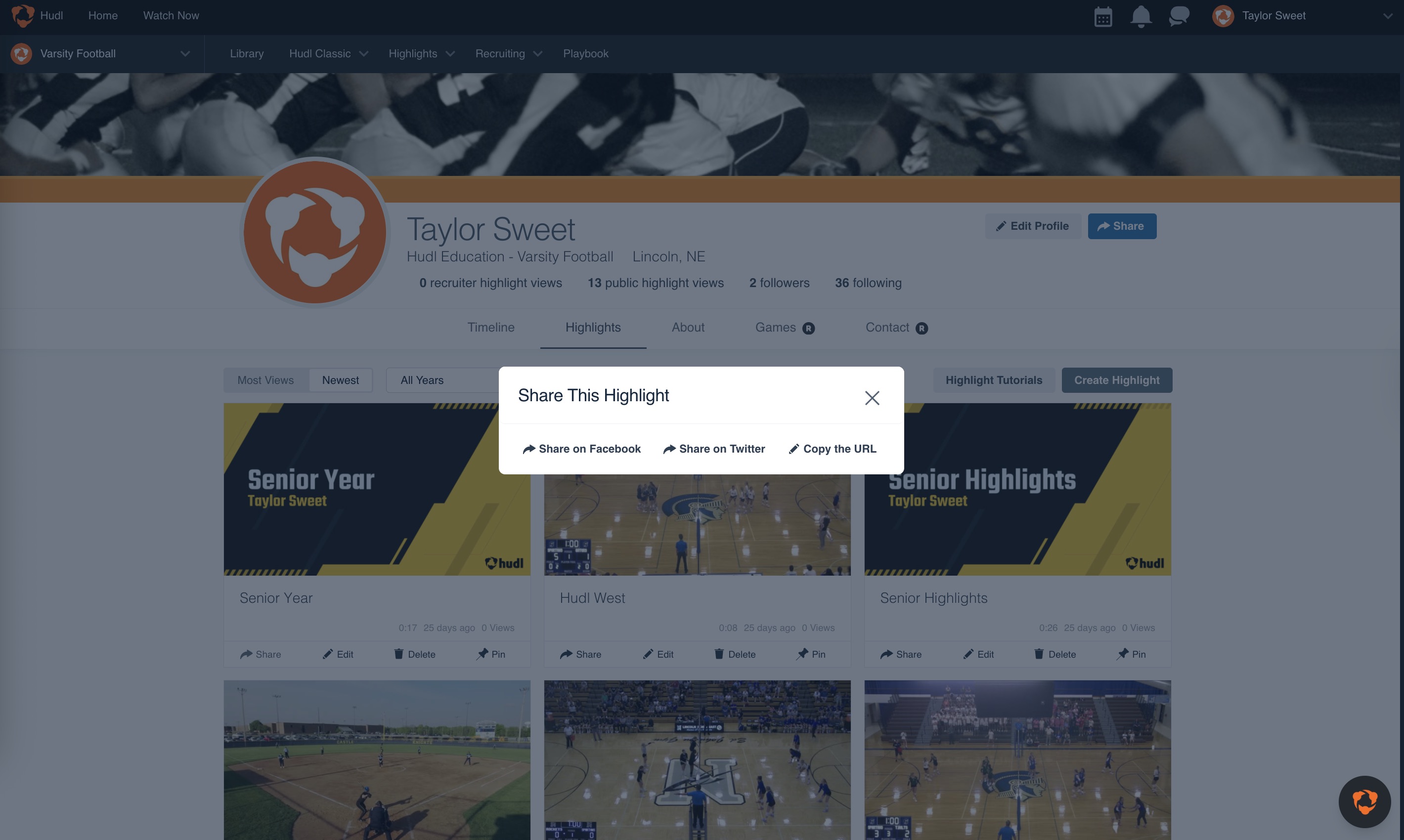 Share Your Highlights • Hudl Support