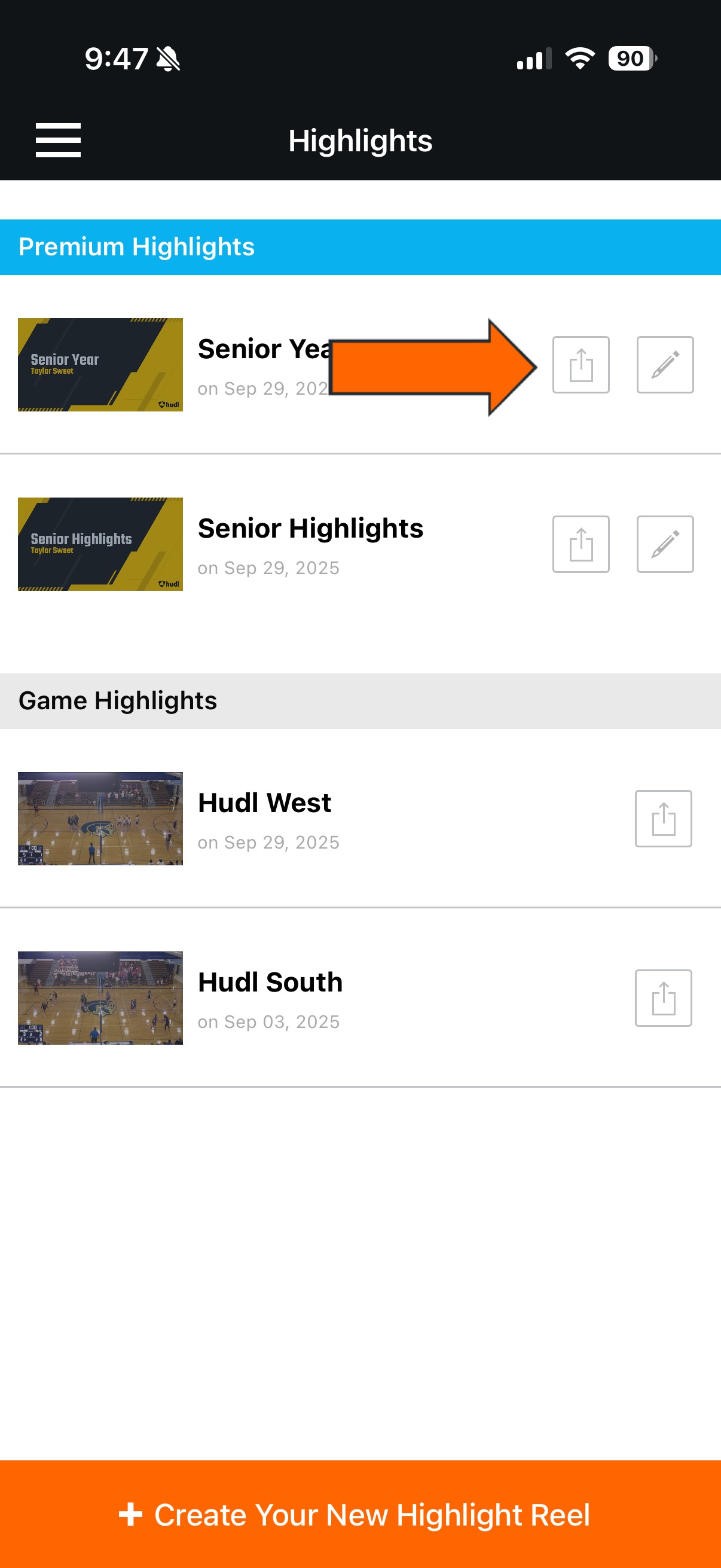 Share Your Highlights • Hudl Support