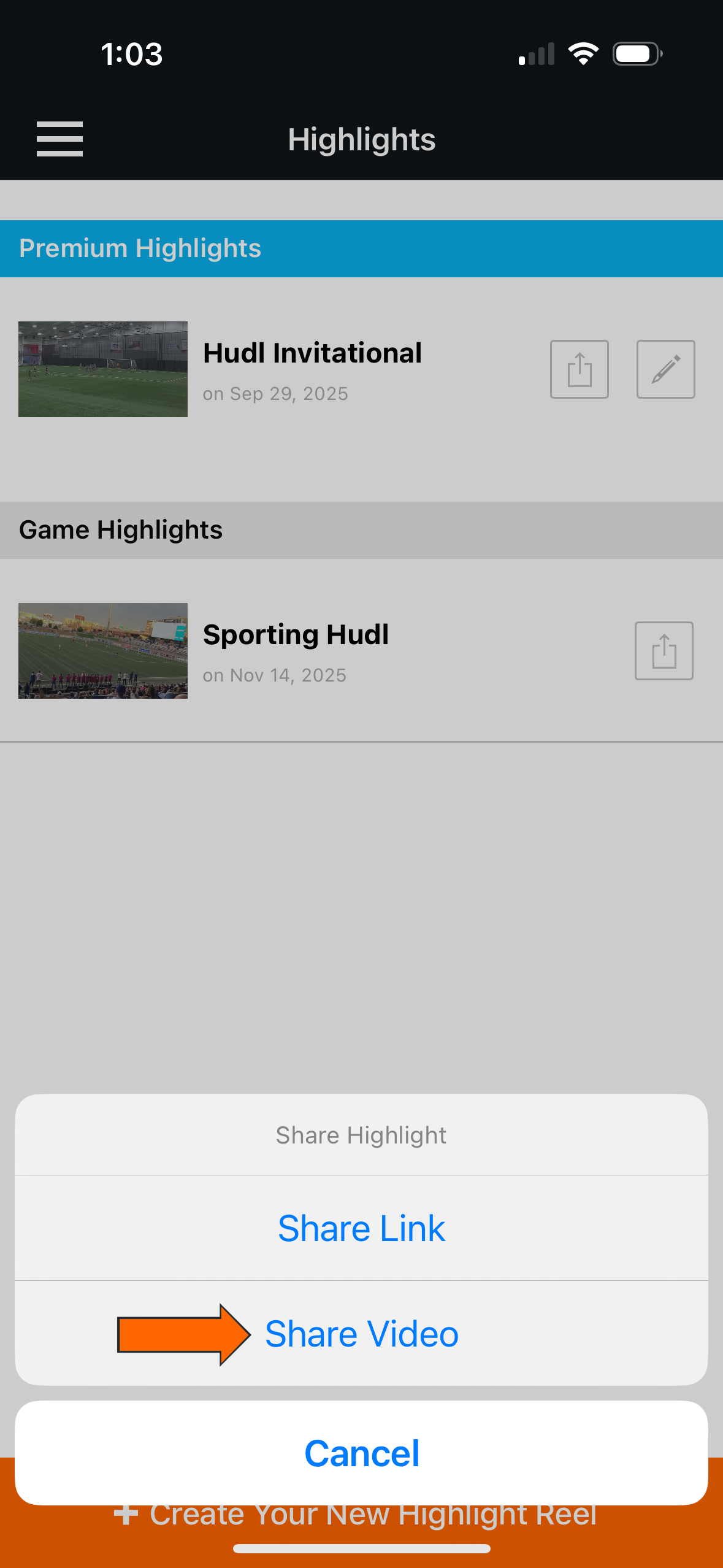 Share Your Highlights • Hudl Support