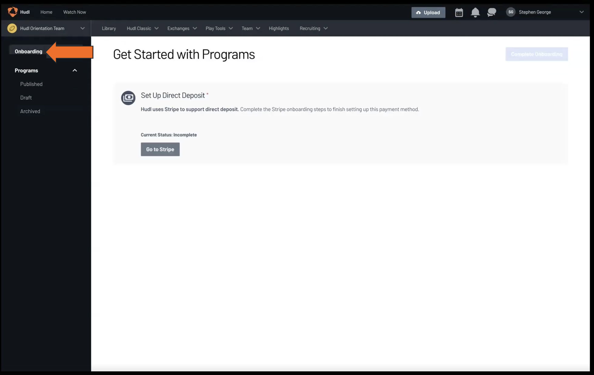 Set Up Payment Details • Program Registrations • Hudl Support