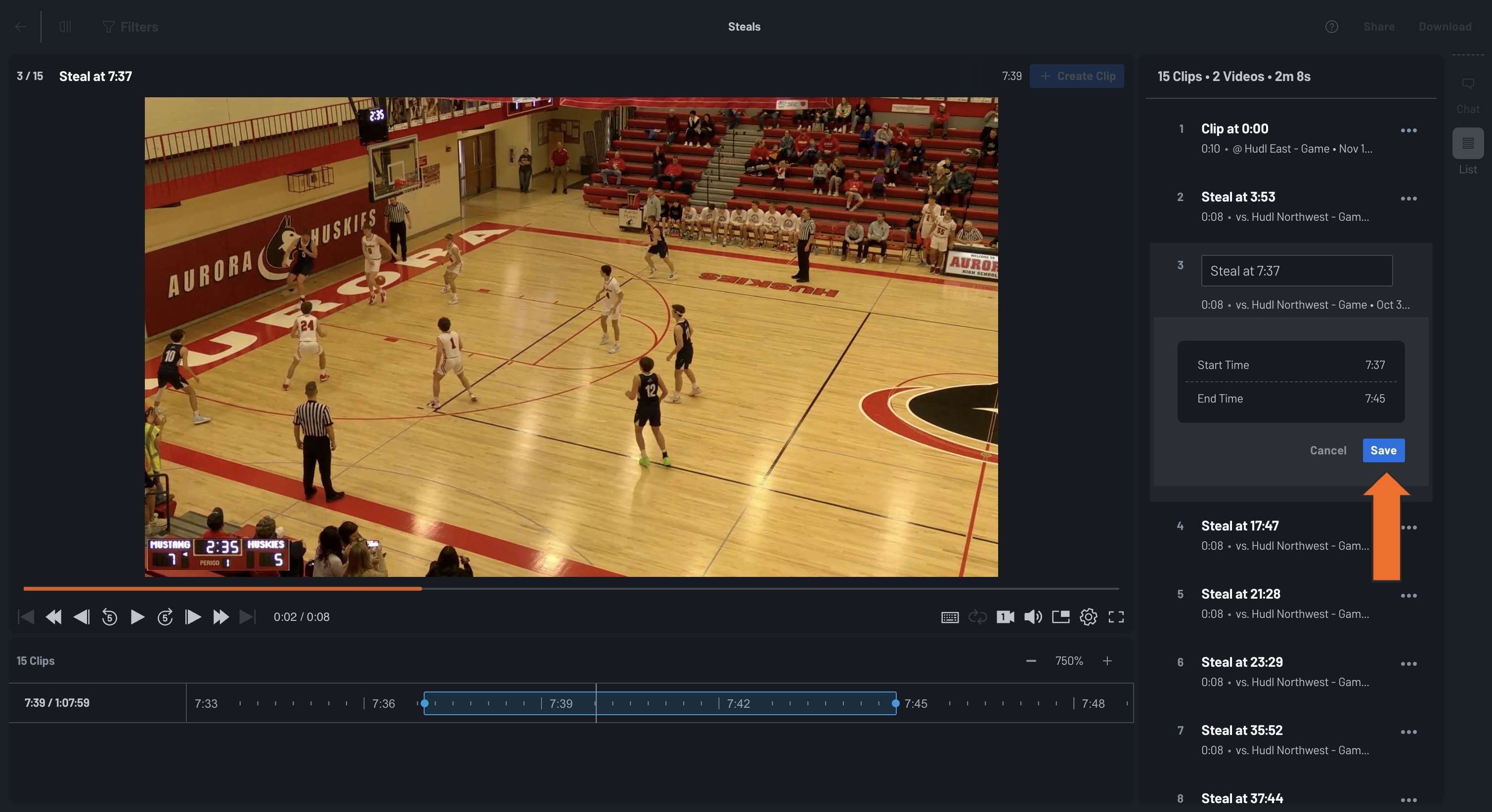 Edit Clips in a Playlist • Hudl Support