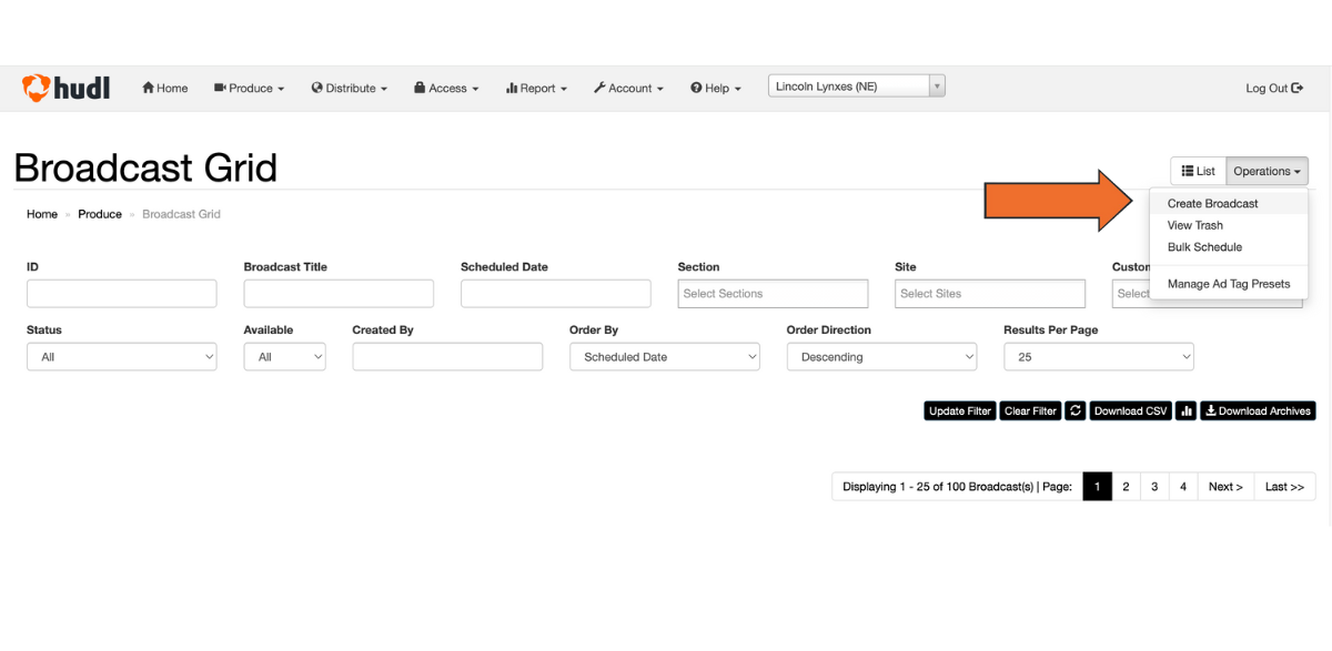 Create and Edit Broadcasts • Hudl Support