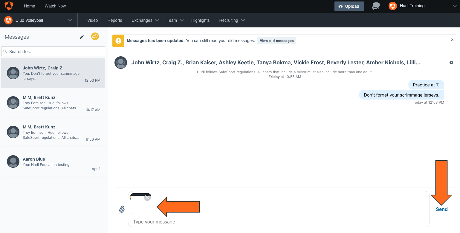 Messaging FAQs • Hudl Support