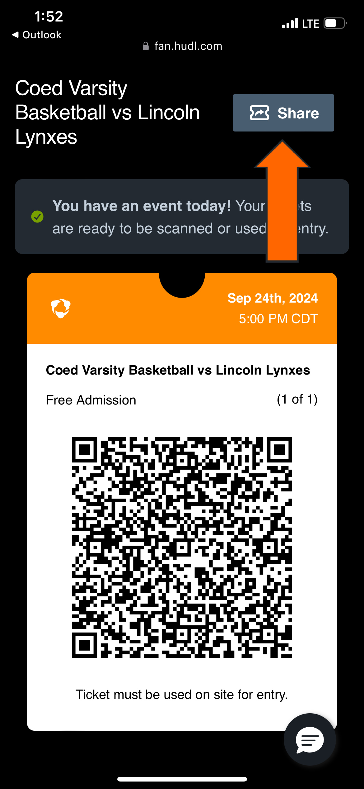 Share a Ticket • Hudl Support