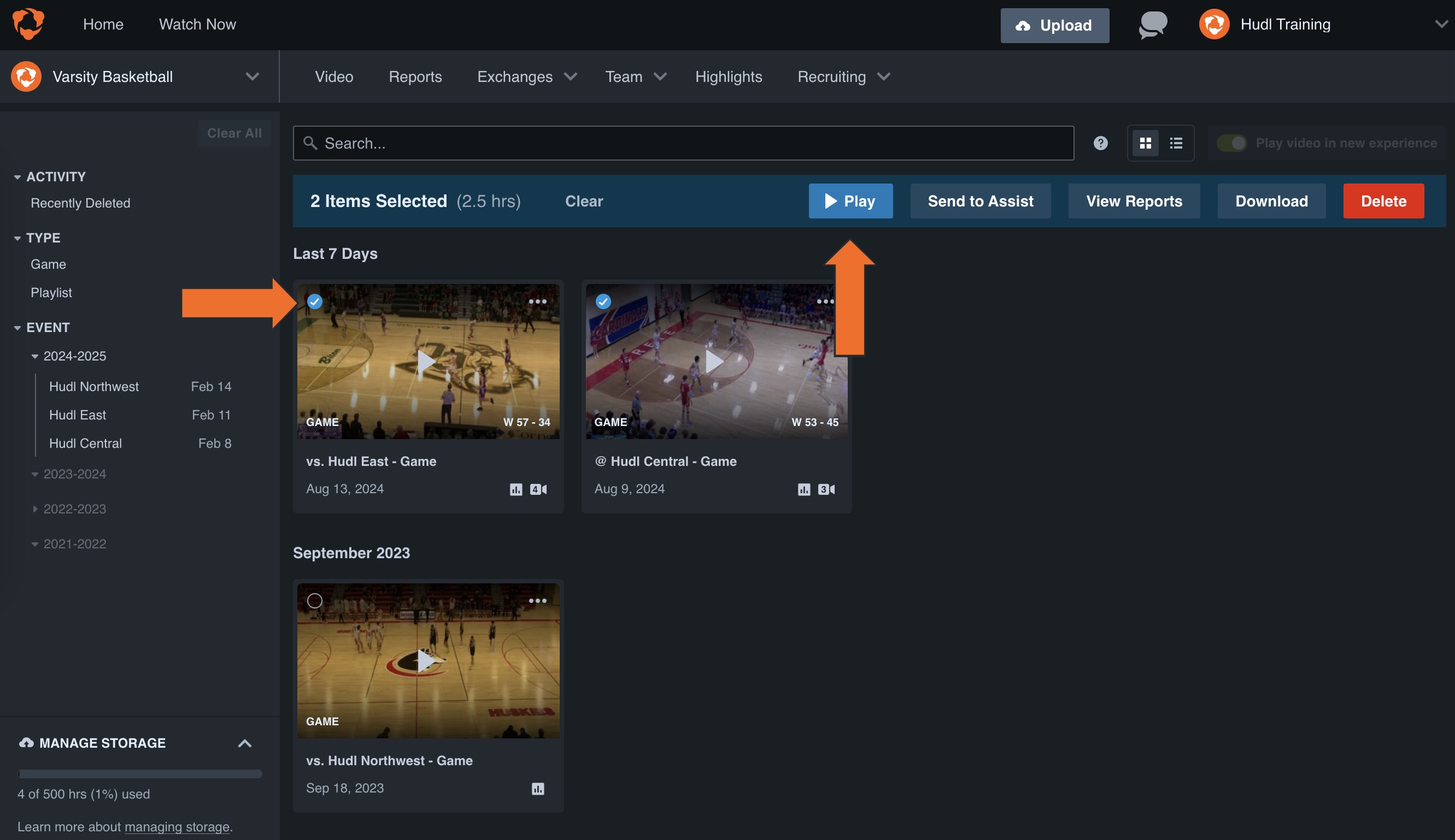 Find Your Video | Library • Hudl Support