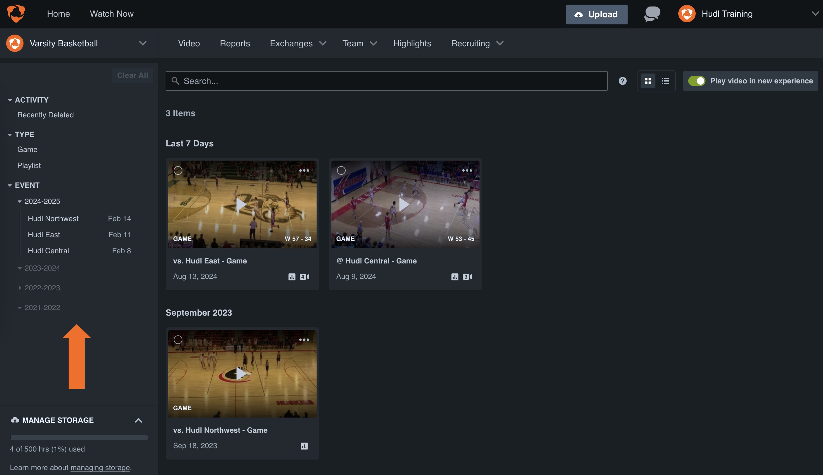 Find Your Video | Library • Hudl Support