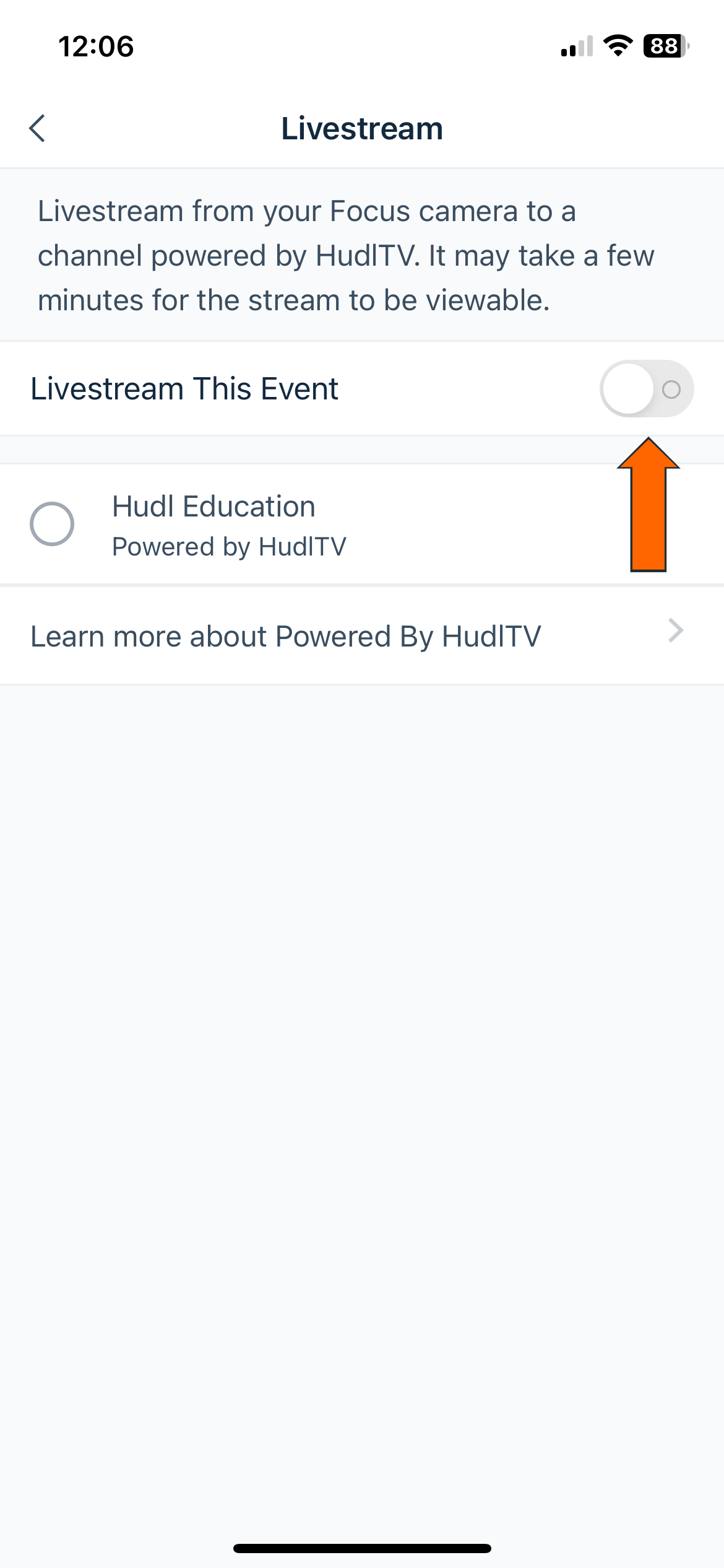 Livestream to Hudl Fan | Focus Point • Hudl Support