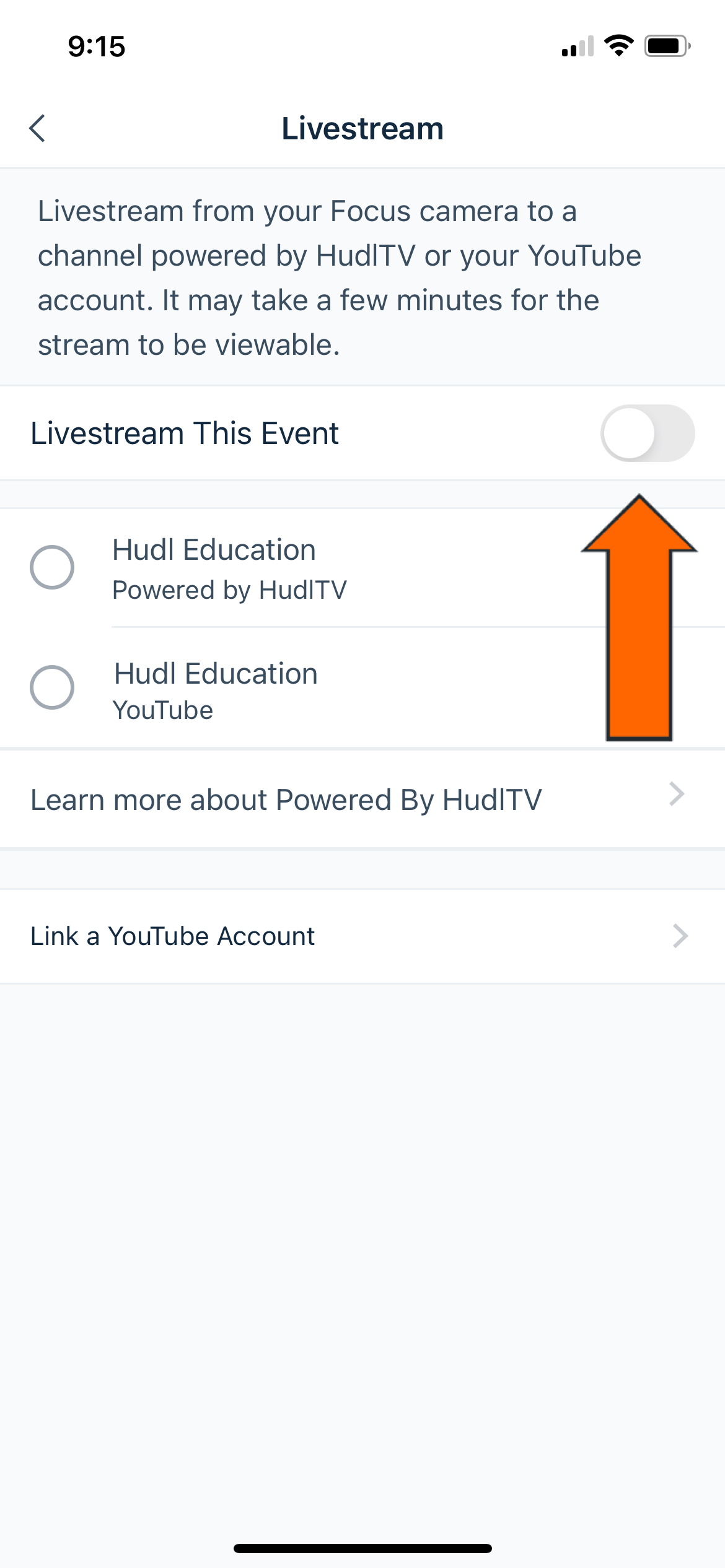 Livestream to YouTube | Focus Flex • Hudl Support