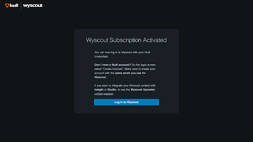 Activate Wyscout Subscription • Hudl Support