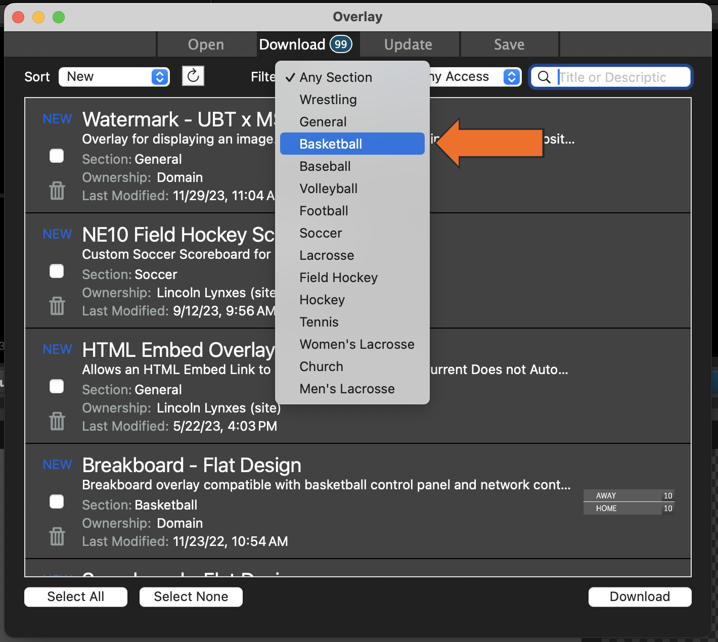 Download and Open Overlays • Hudl Support