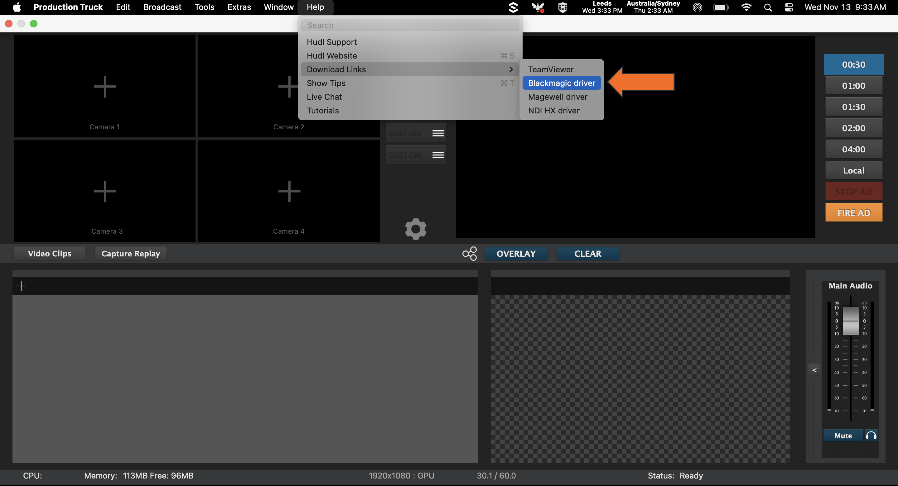 Download and Update Blackmagic Drivers • Hudl Support