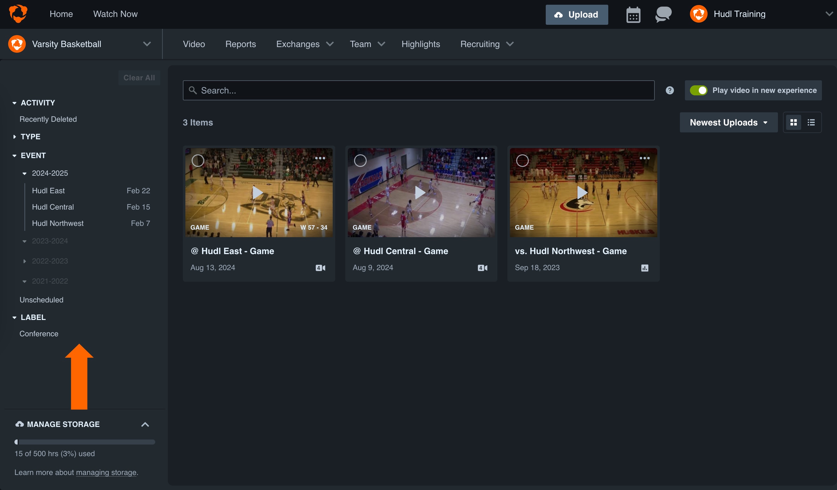 Find Your Video | Library • Hudl Support