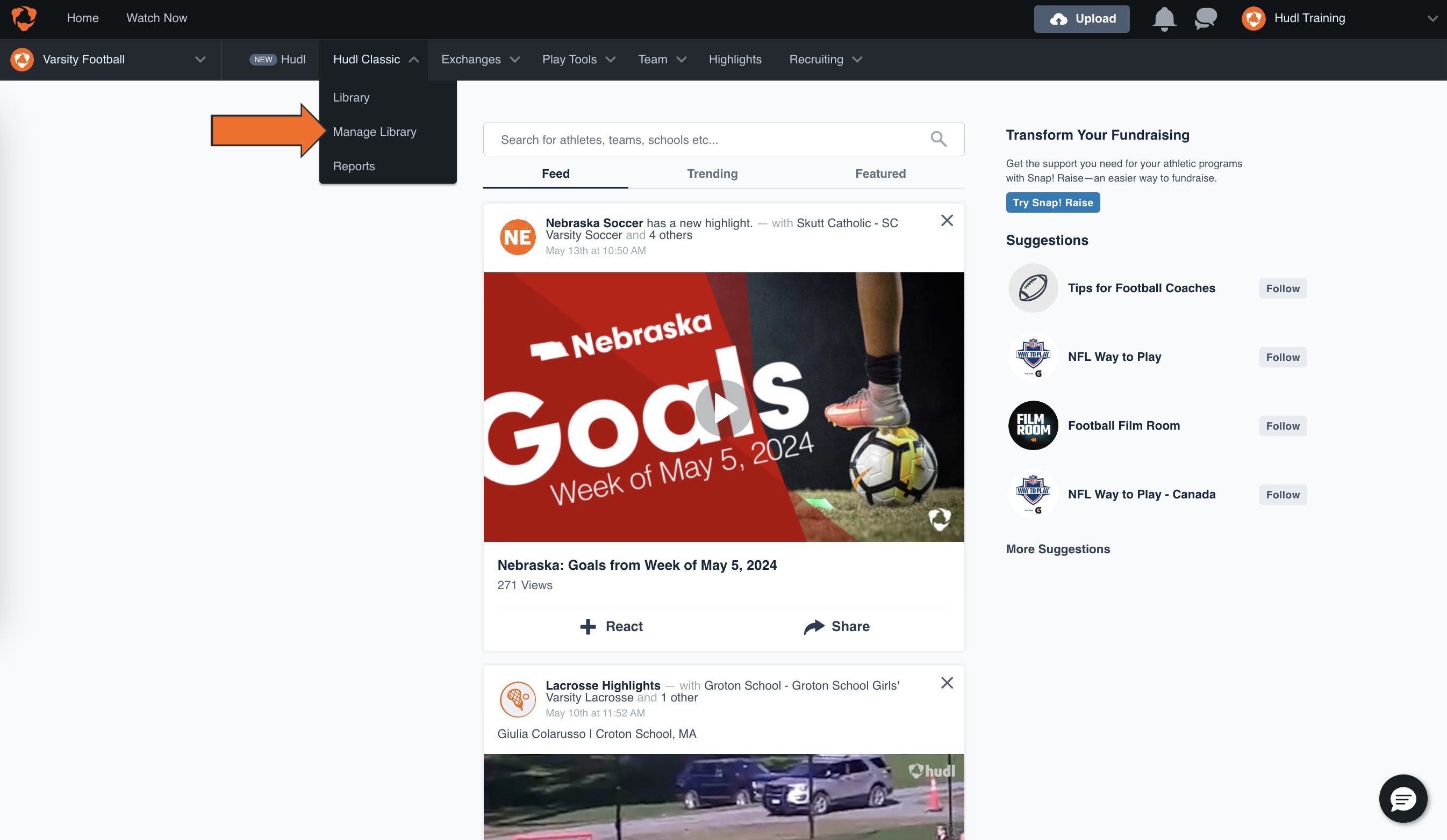 Restore a Deleted Video • Classic Library • Hudl Support