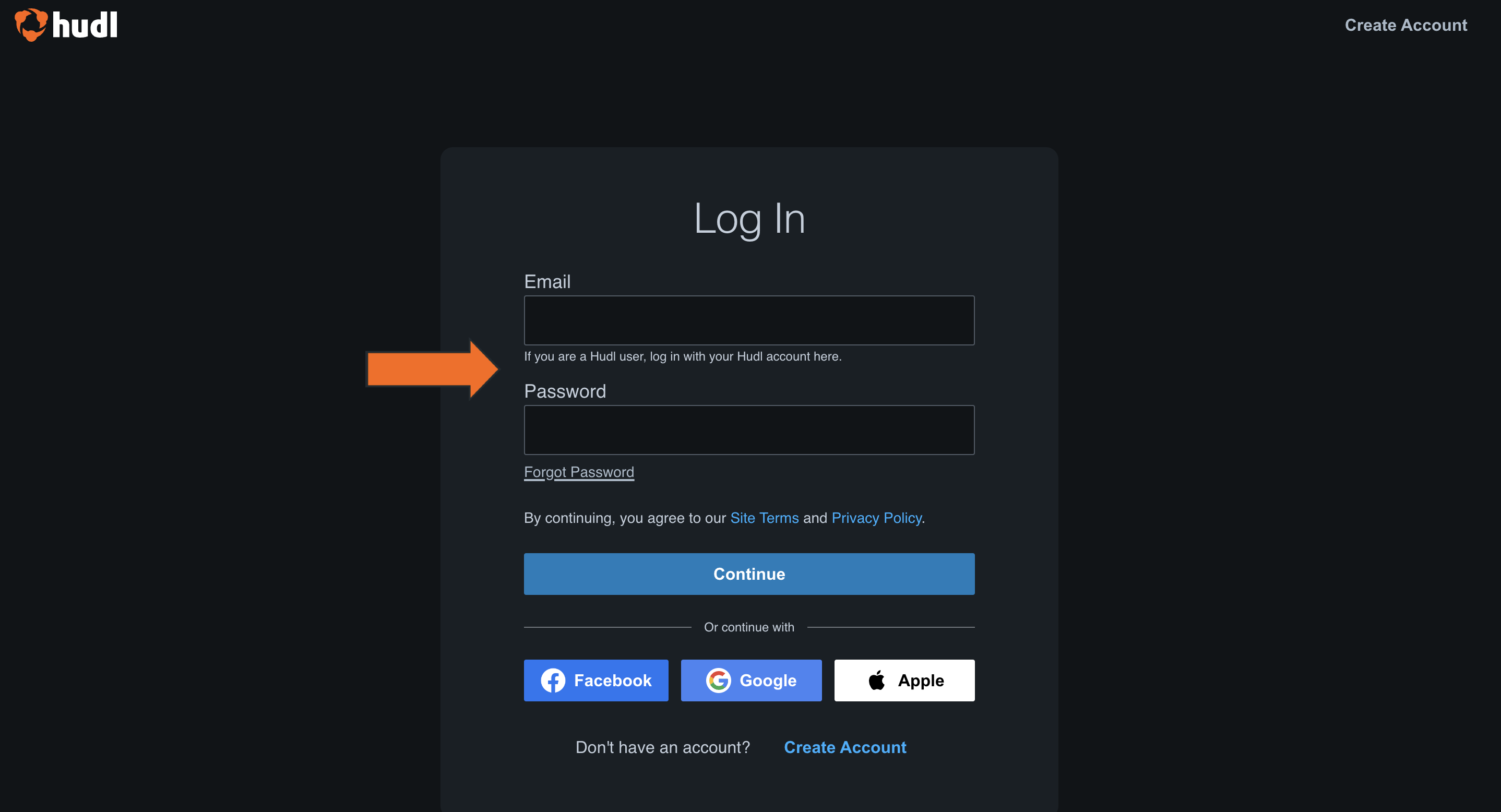 Log In to Hudl Fan Account • Hudl Support