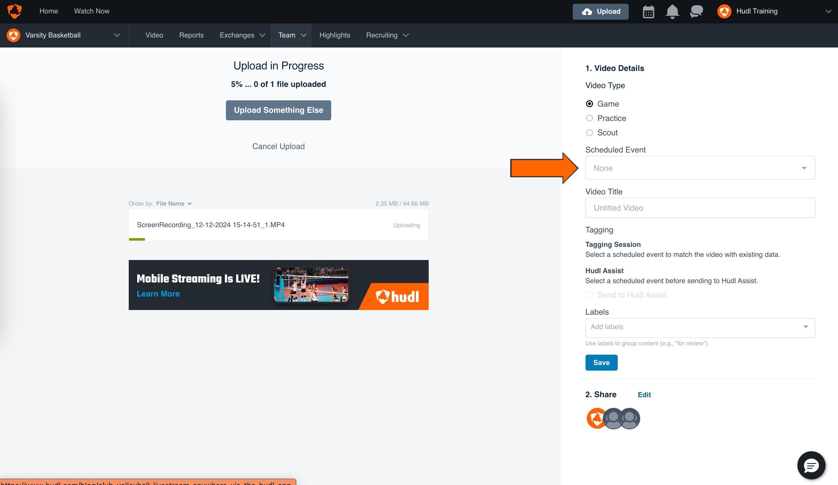 Submit a Game to Hudl Assist • Hudl Support