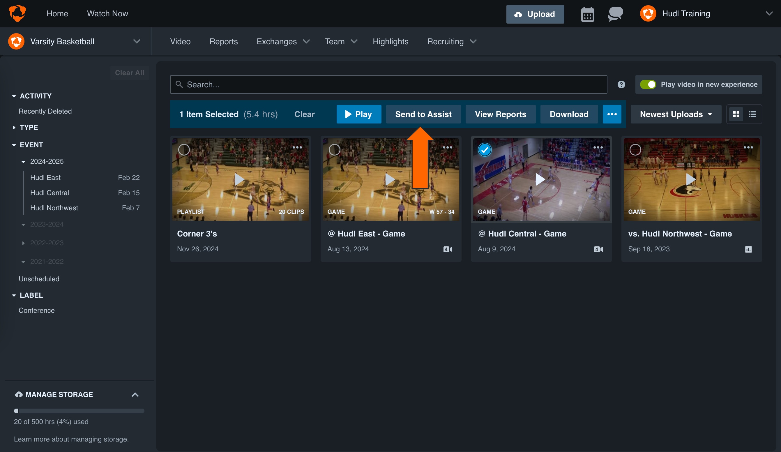 Submit a Game to Hudl Assist • Hudl Support