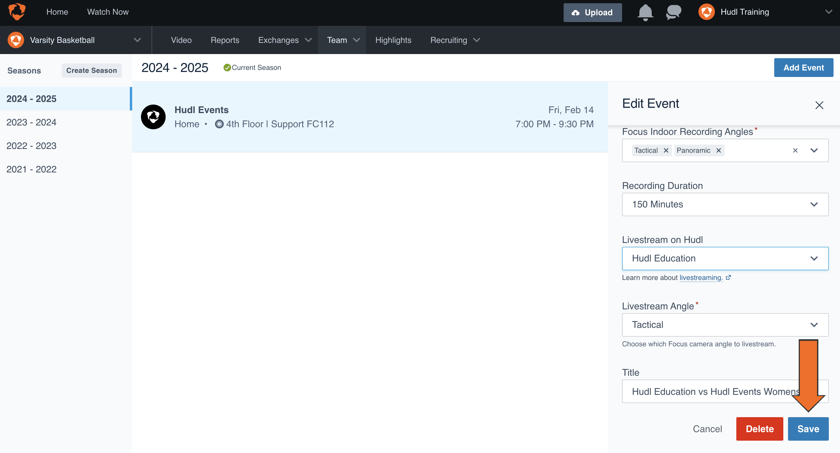 Livestream to Hudl Fan • Hudl Support