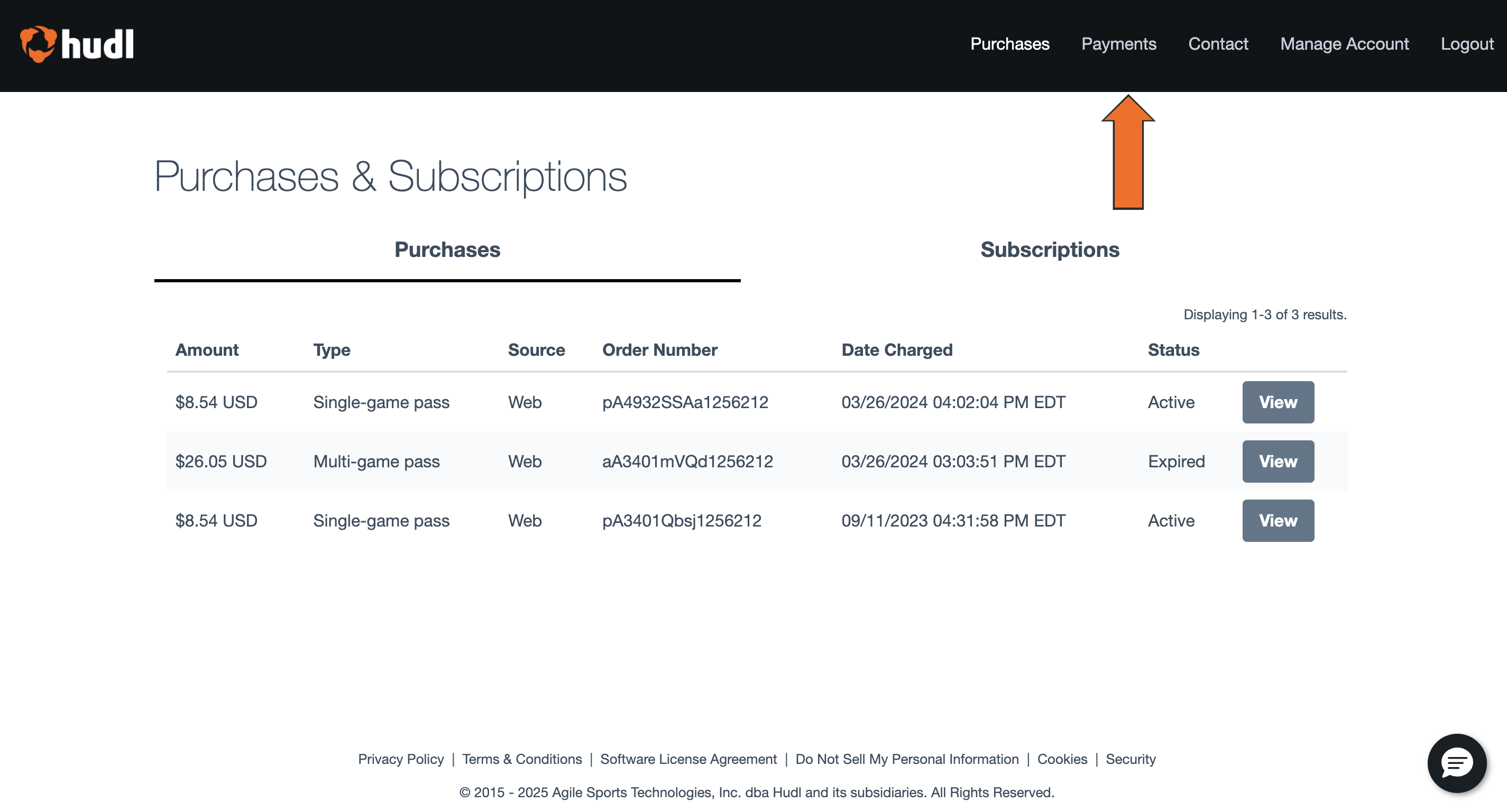 Manage Livestream Payment Information • Hudl Support