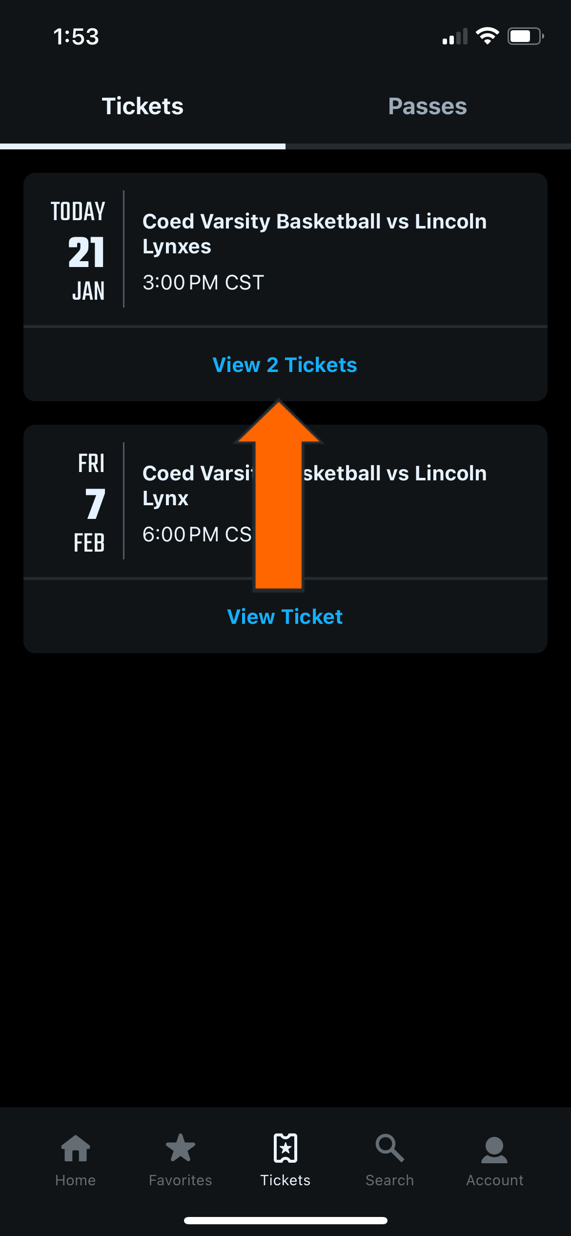 Use Your Tickets or Passes • Hudl Support