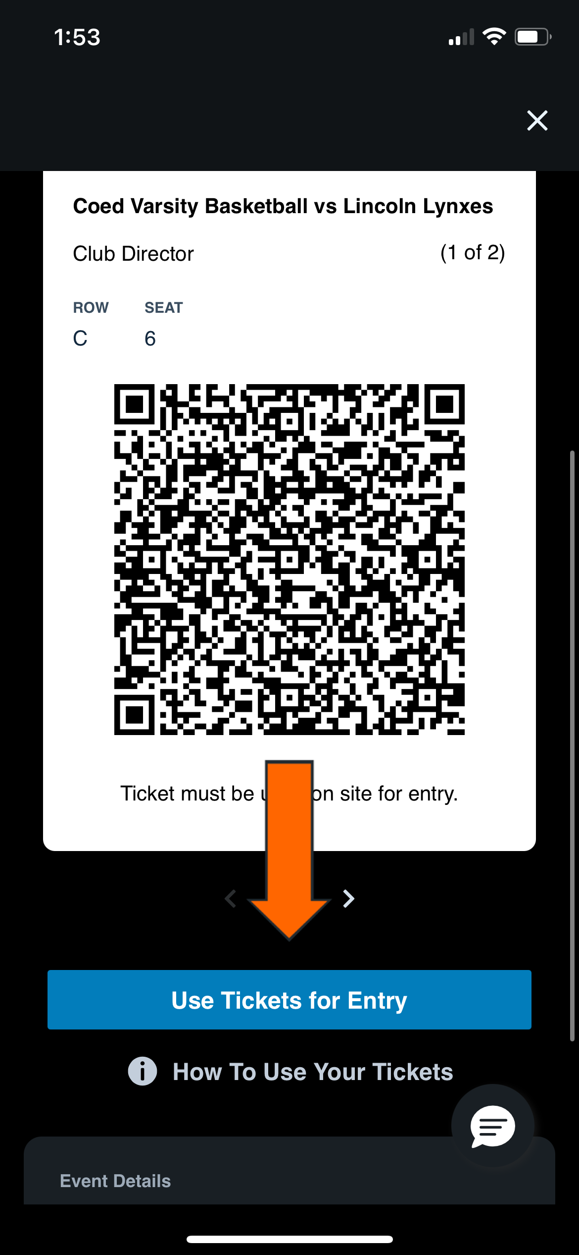 Use Your Tickets or Passes • Hudl Support