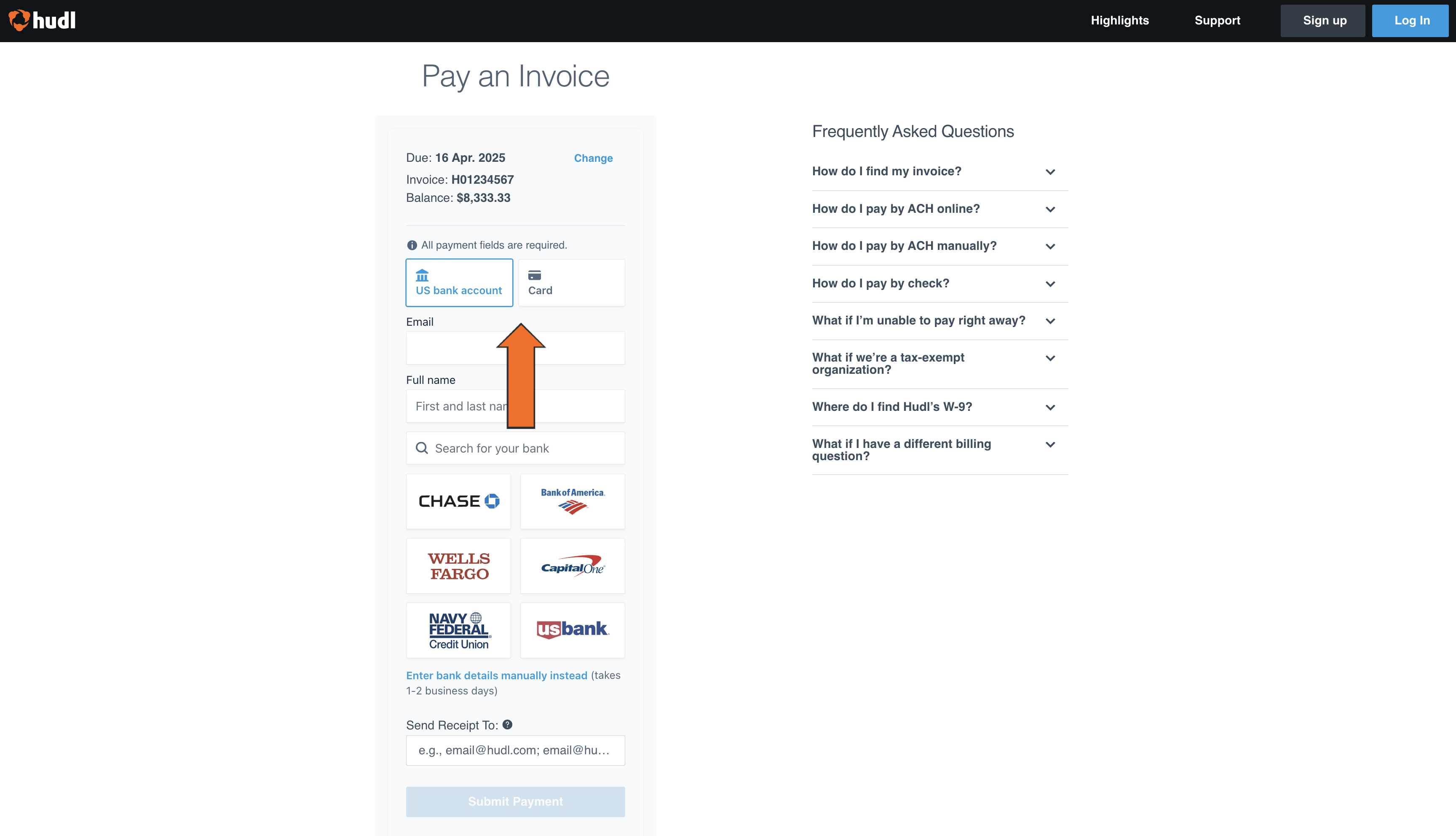Pay Invoices • Hudl Support