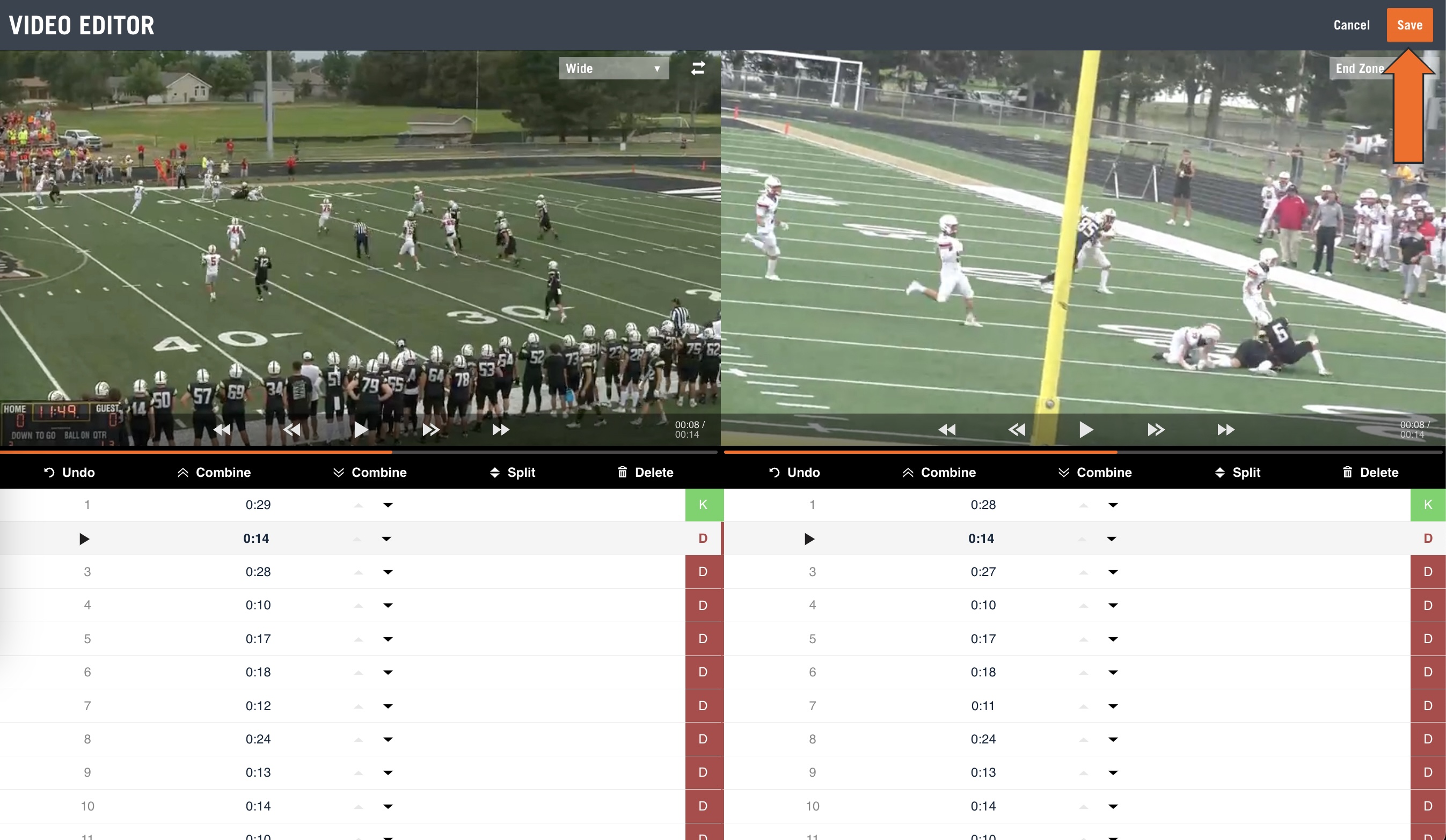 Edit Video Clips • American Football • Hudl Support