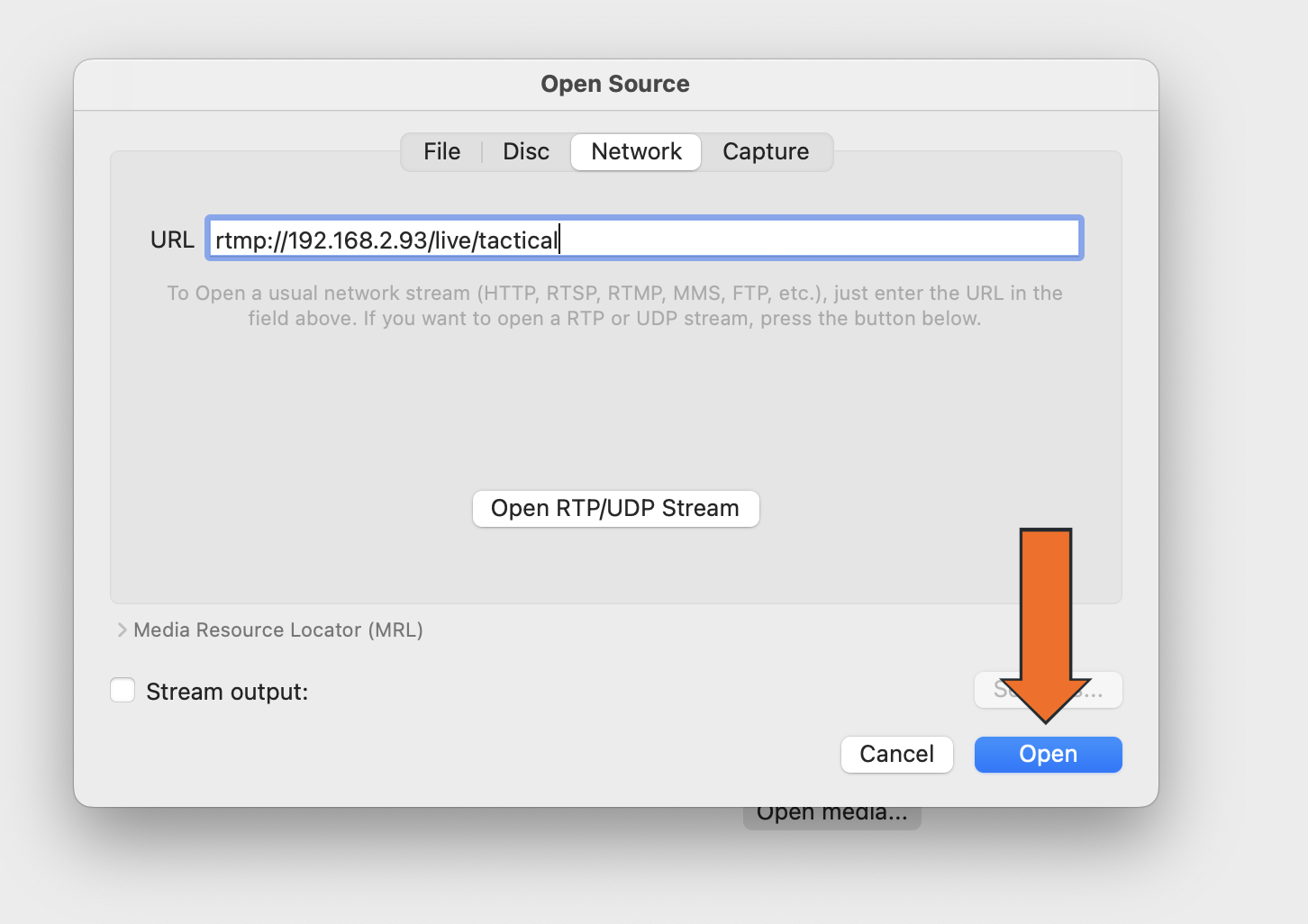 Check Hudl Focus Video Feed in VLC Media Player • Hudl Support