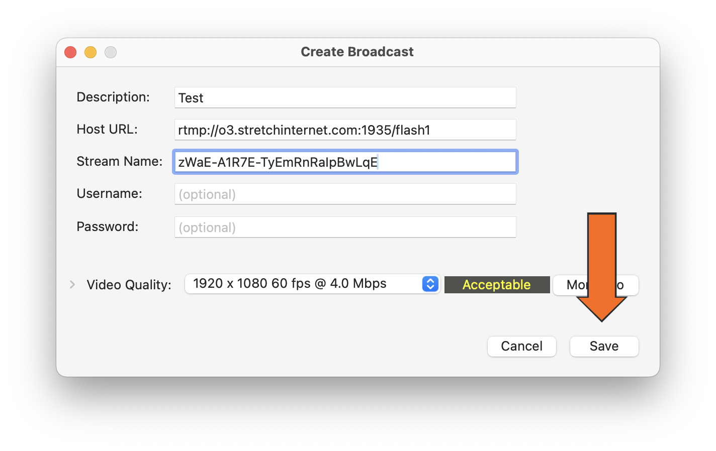 Stream to RTMP Endpoint • Hudl Support