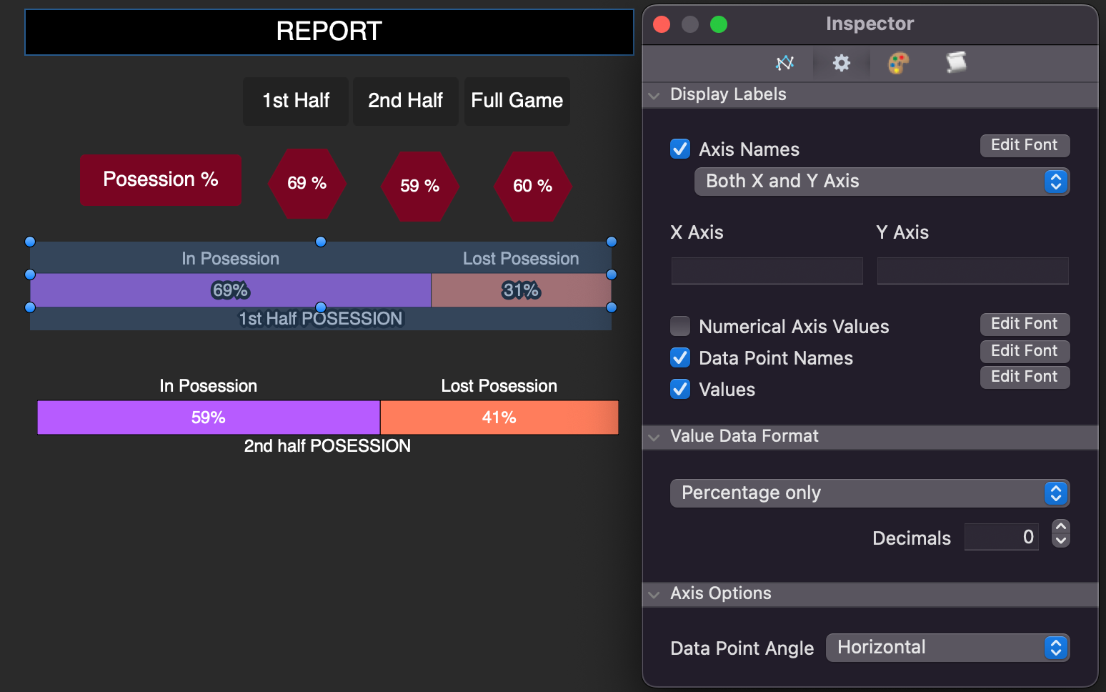 Calculate % of Possession with Chart • Hudl Support