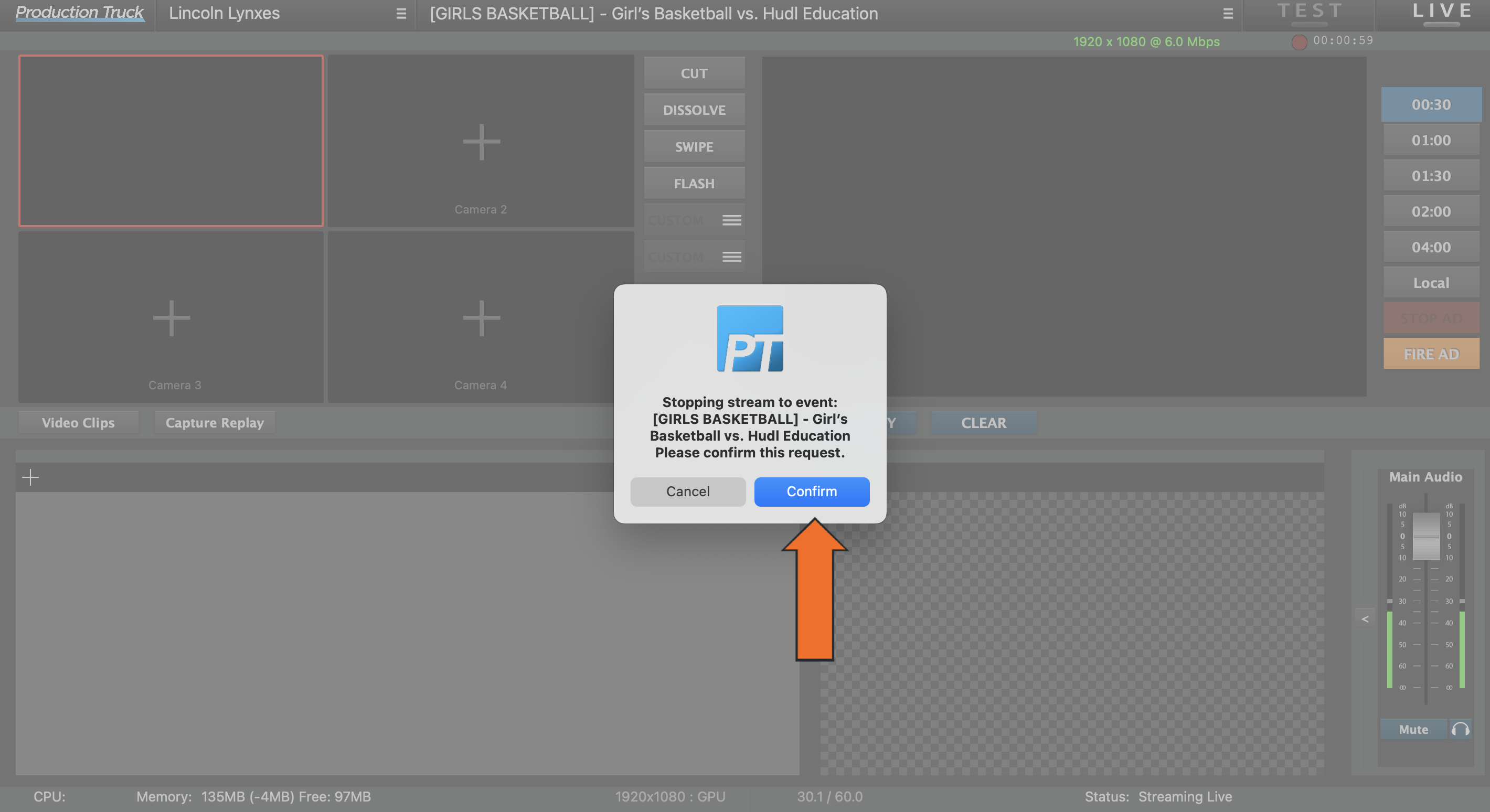 Stop a Stream • Hudl Support