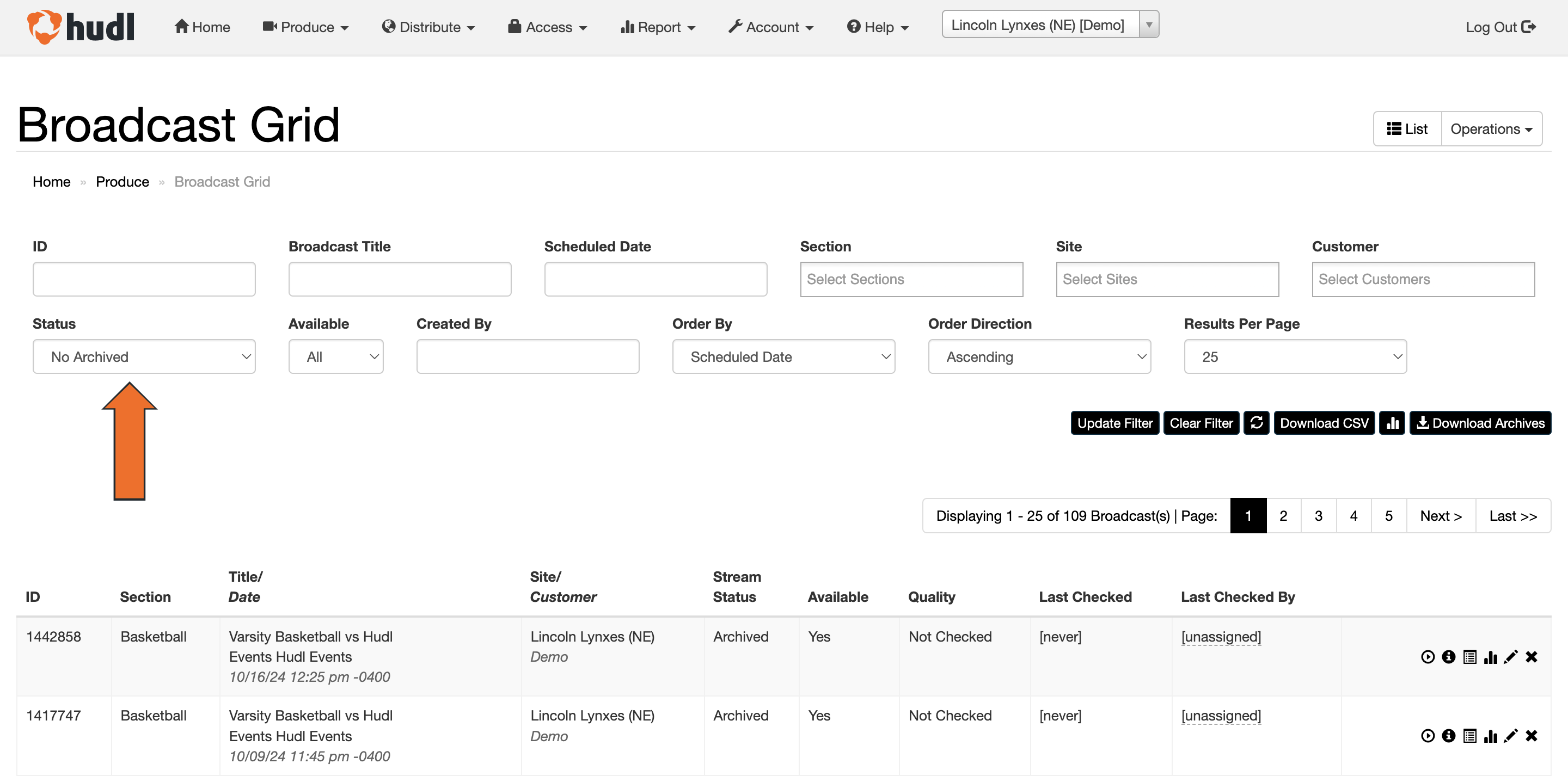 View Broadcast Analytics • Hudl Support