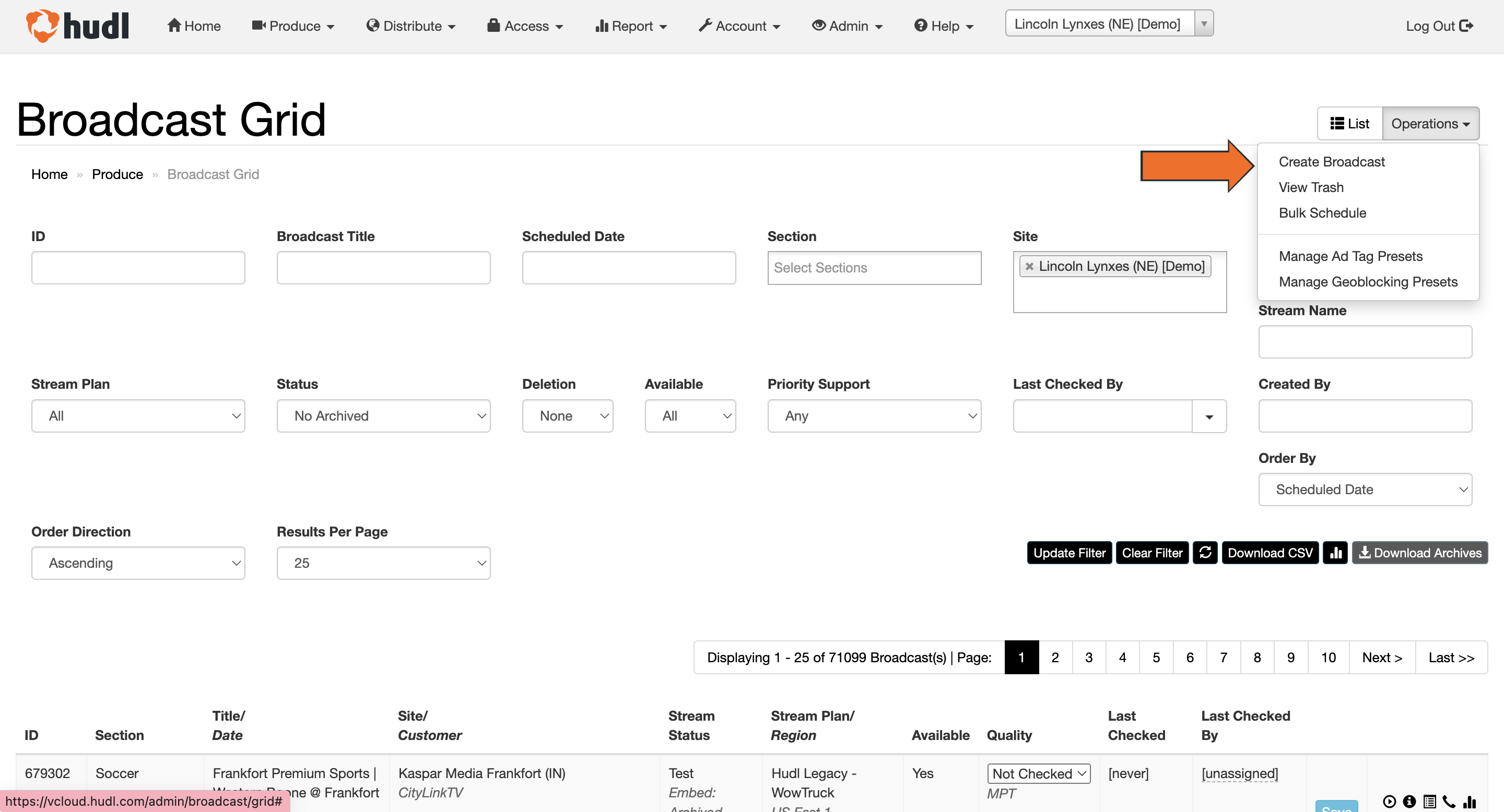 Create a Broadcast • Hudl Support