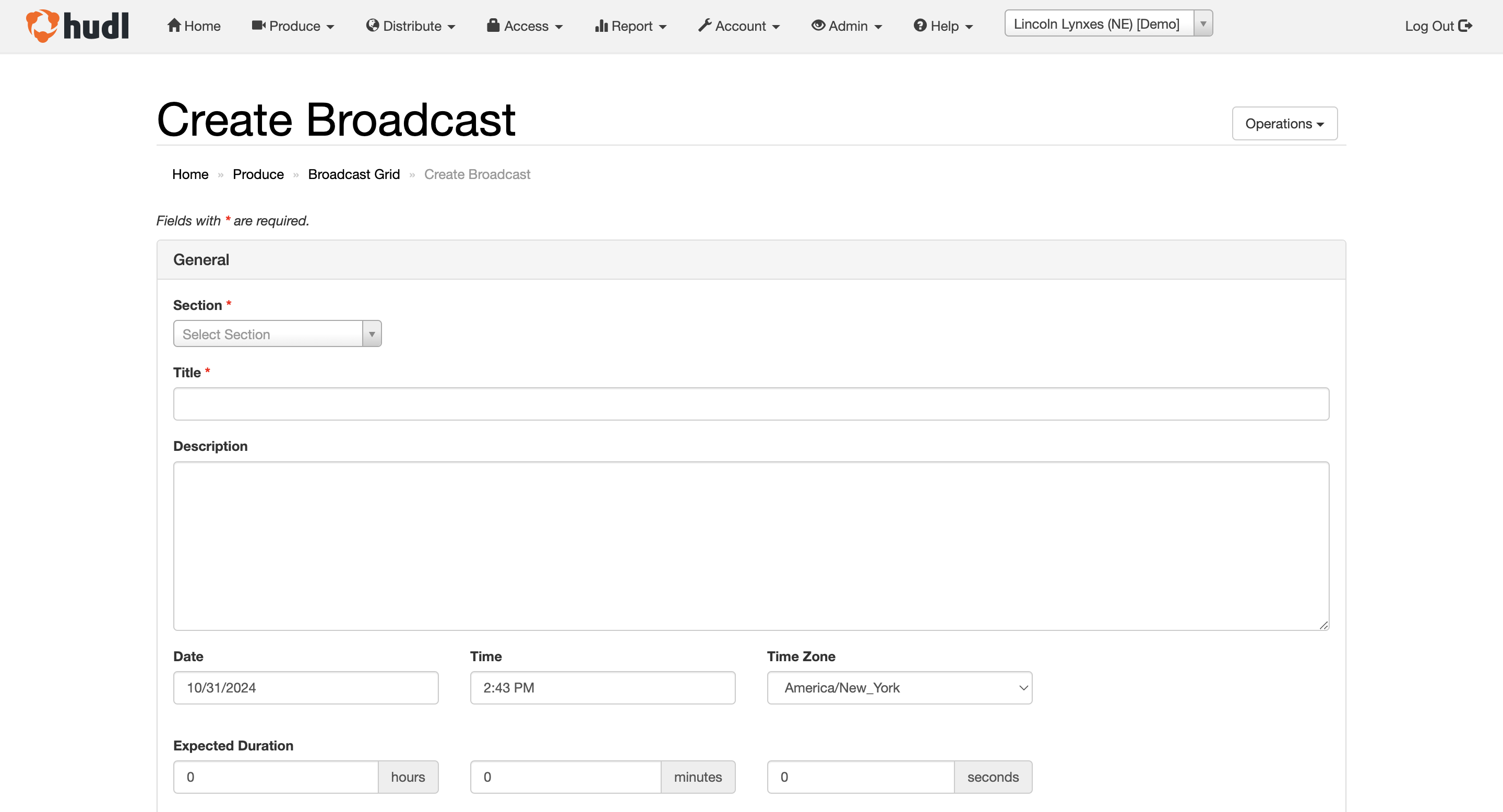 Create a Broadcast • Hudl Support