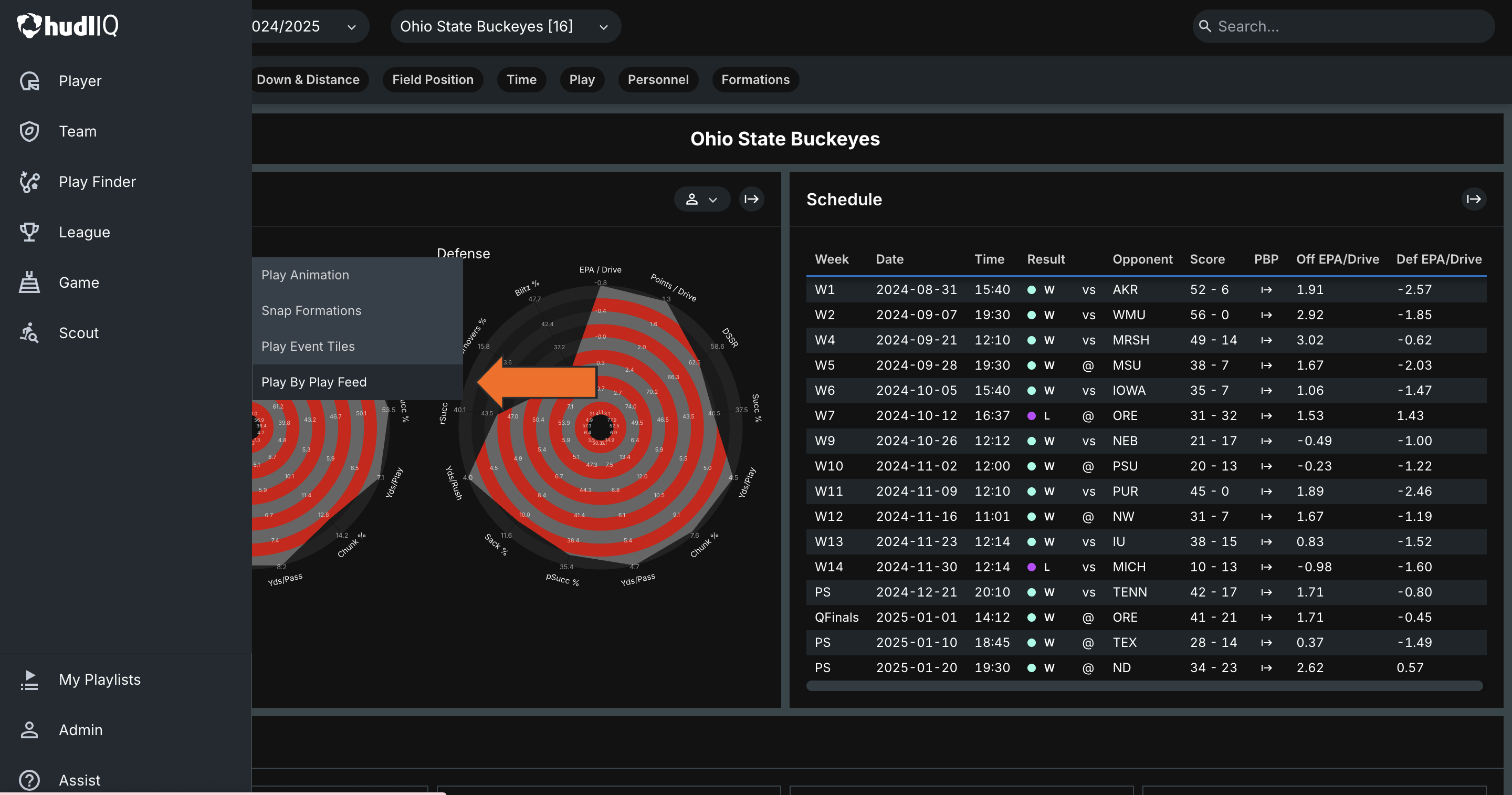 Play by Play Feed • Hudl Support
