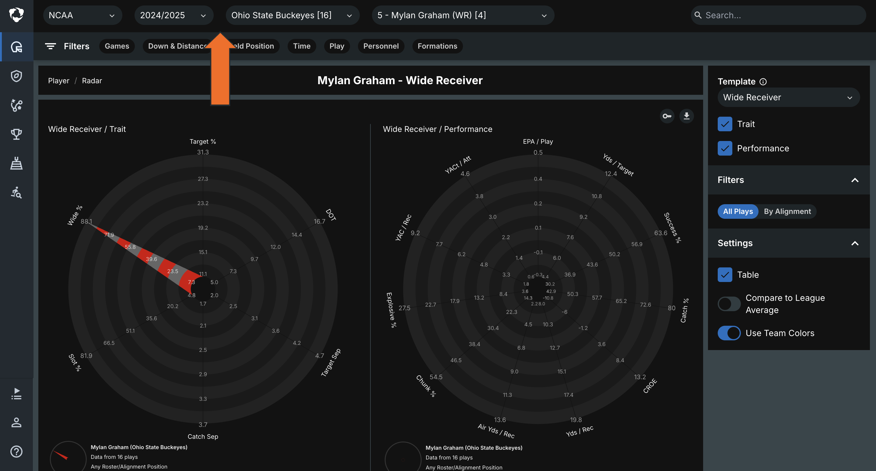 View Player Radar • Hudl Support