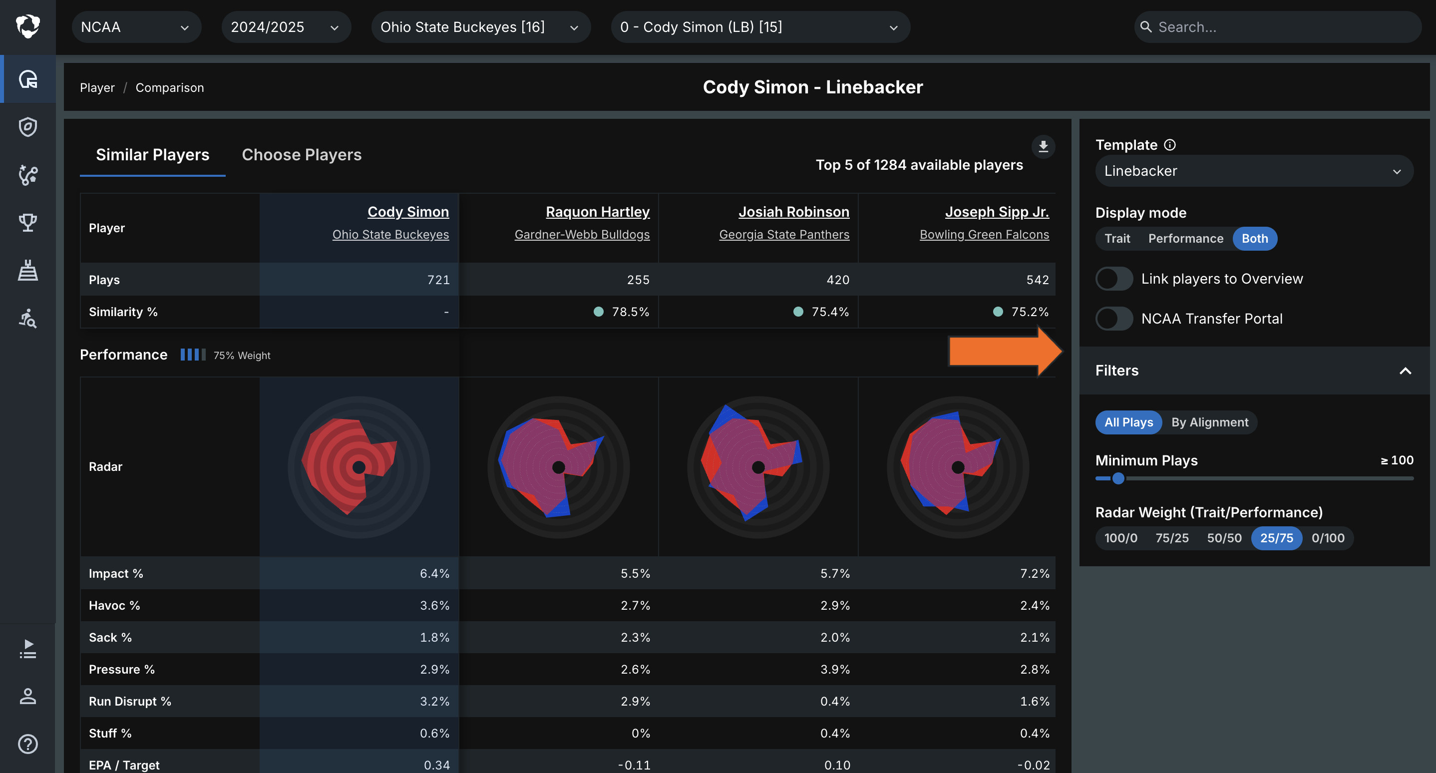Player Comparison • Hudl Support