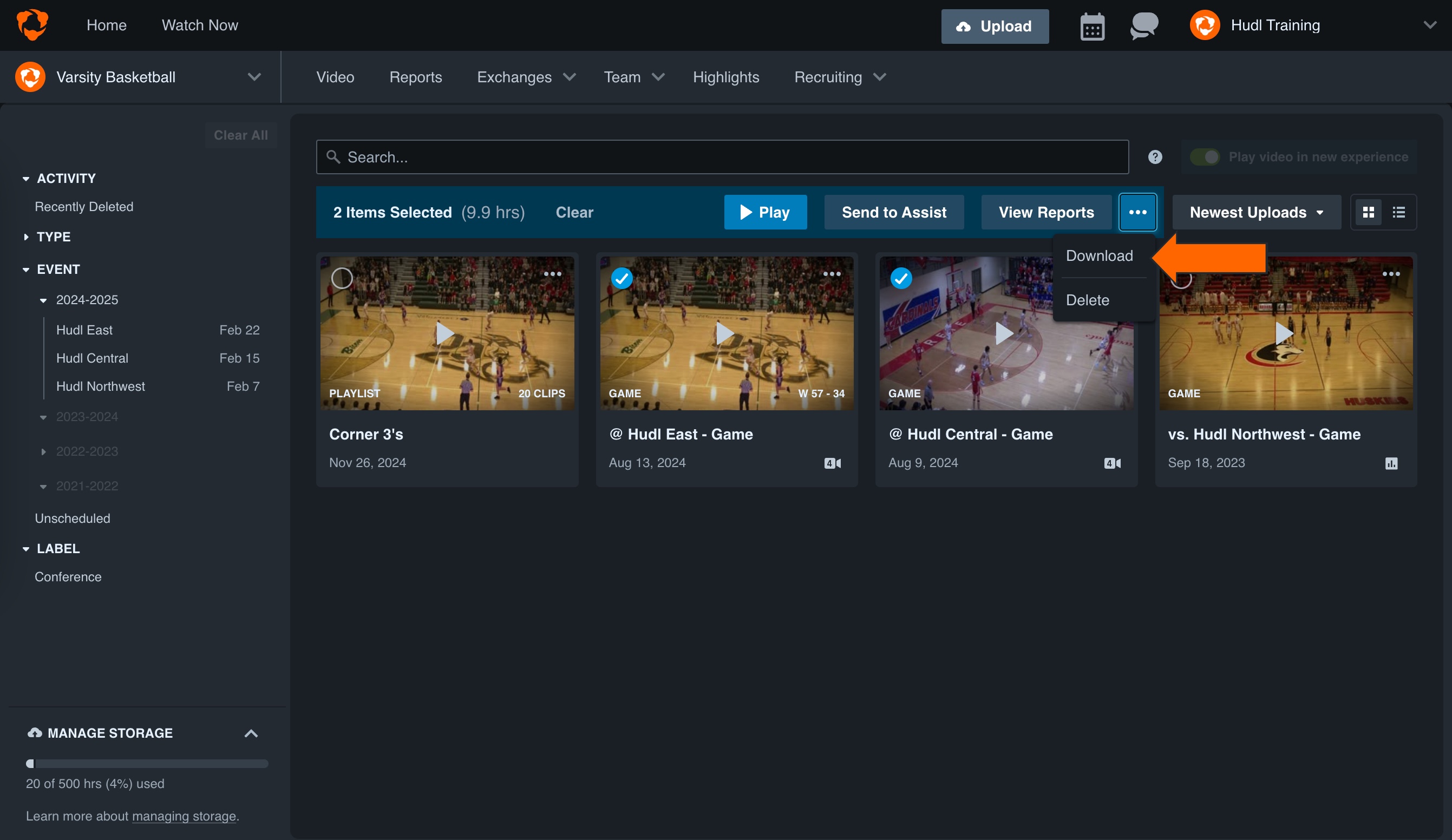 Download Video • Hudl Support