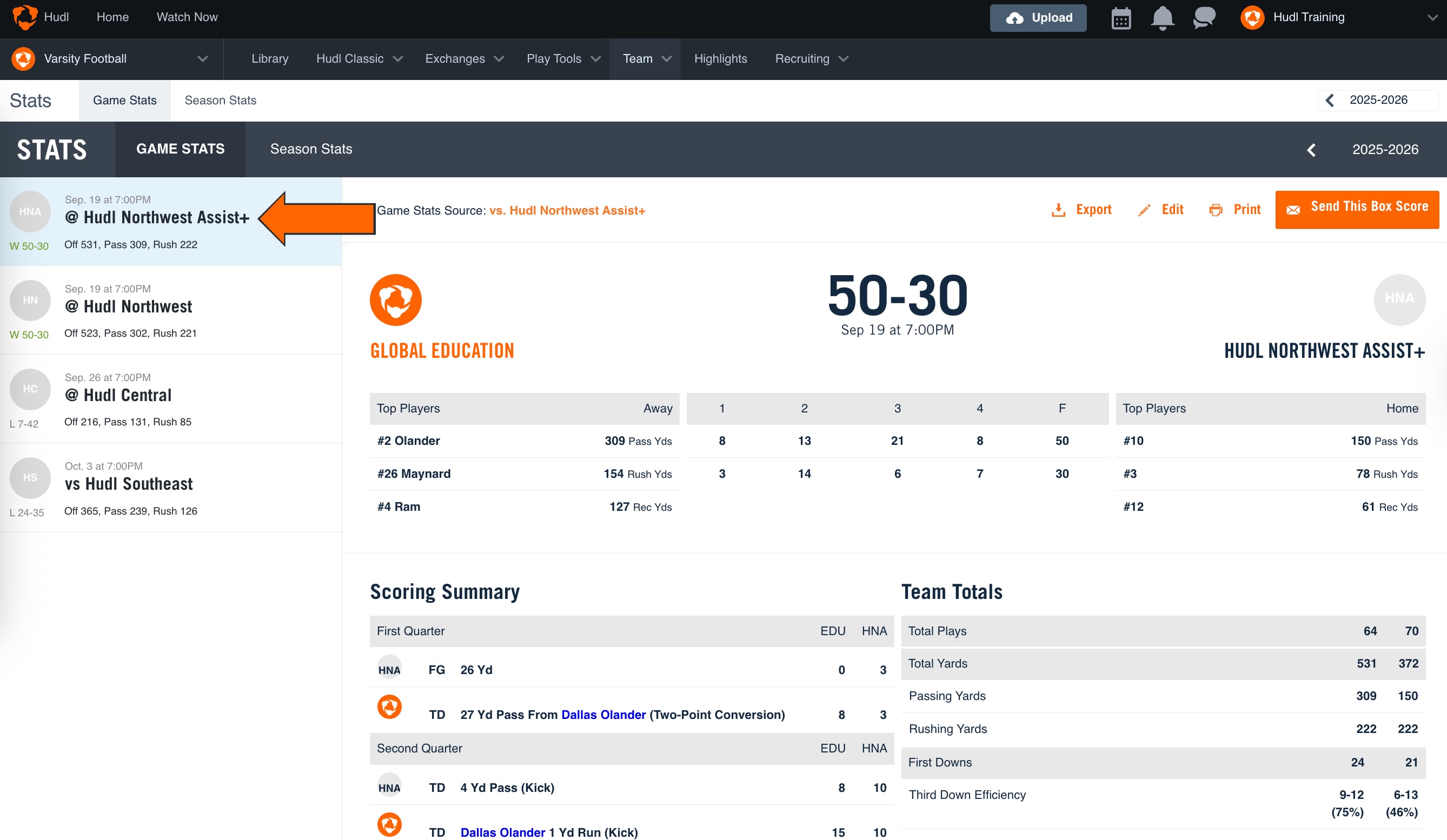 Export Stats to MaxPreps • Hudl Support