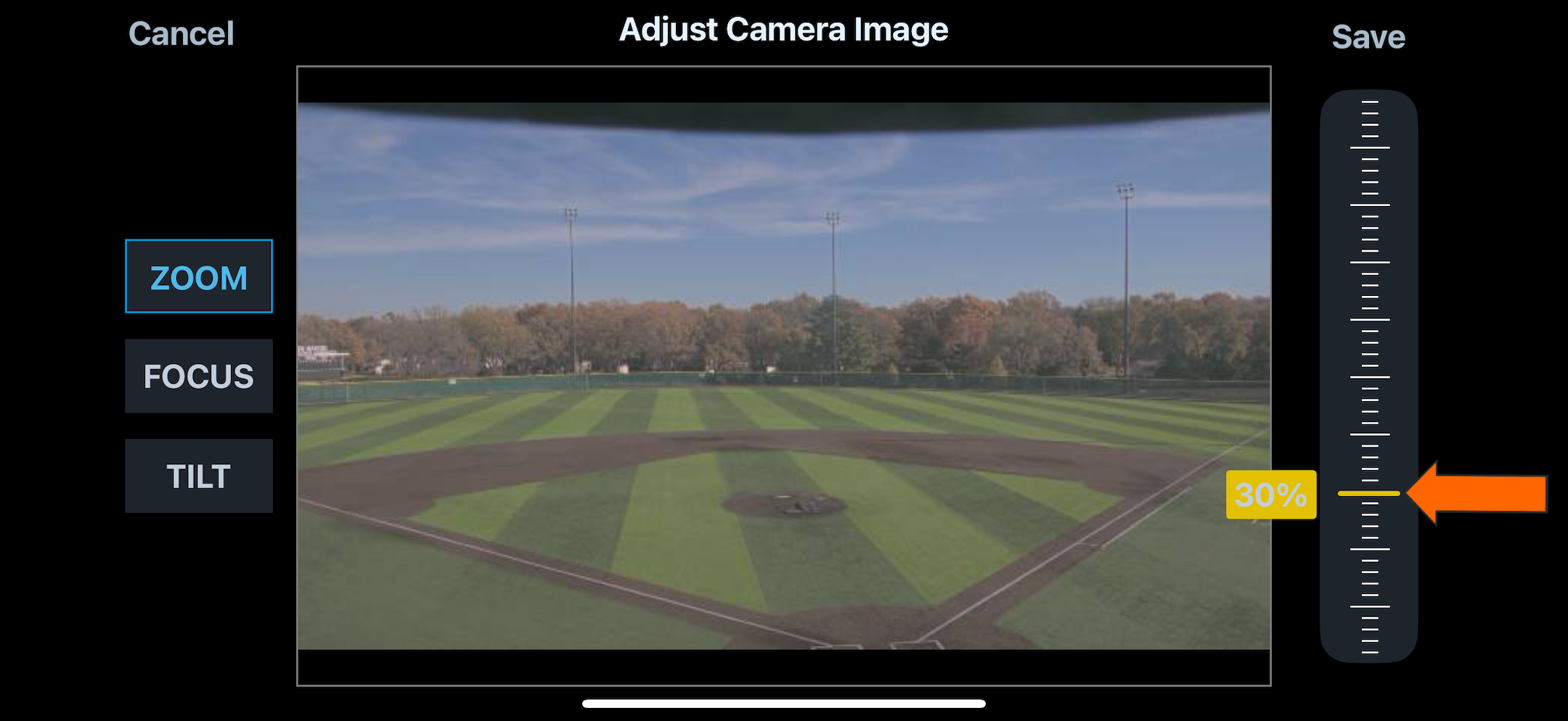 Adjust Camera Image • Focus Point • Hudl Support