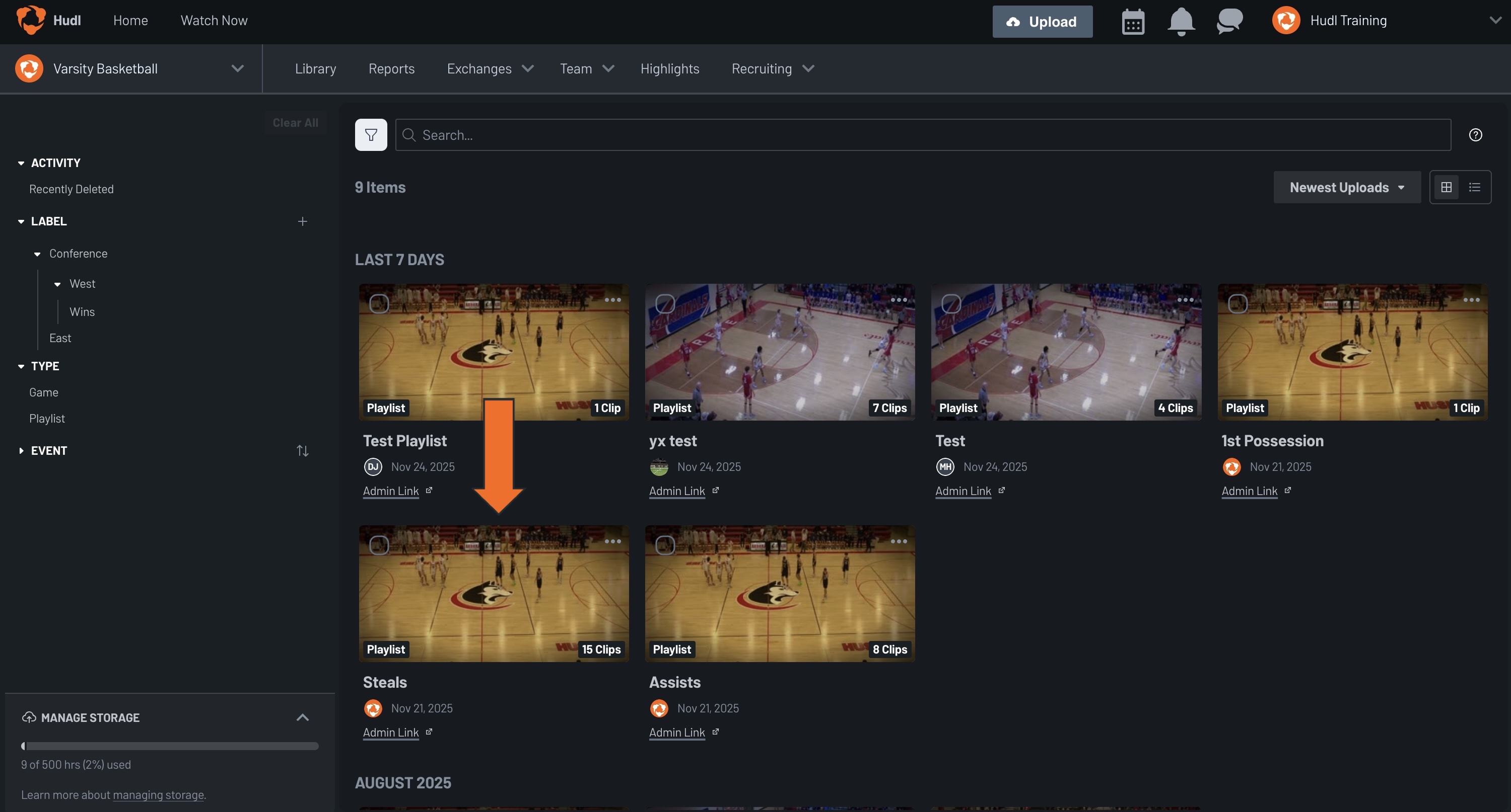 Delete Clips in a Playlist • Hudl Support